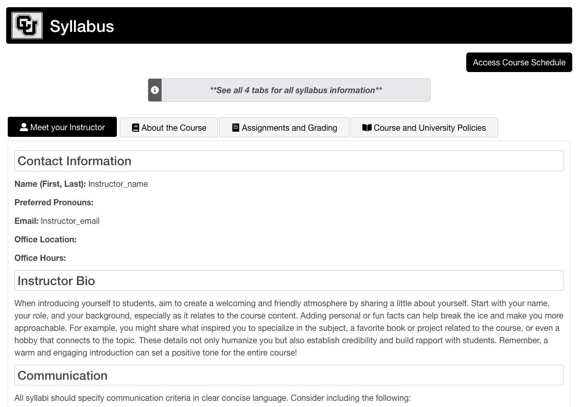 Canvas Course Templates Learning Design Group University Of Colorado Boulder